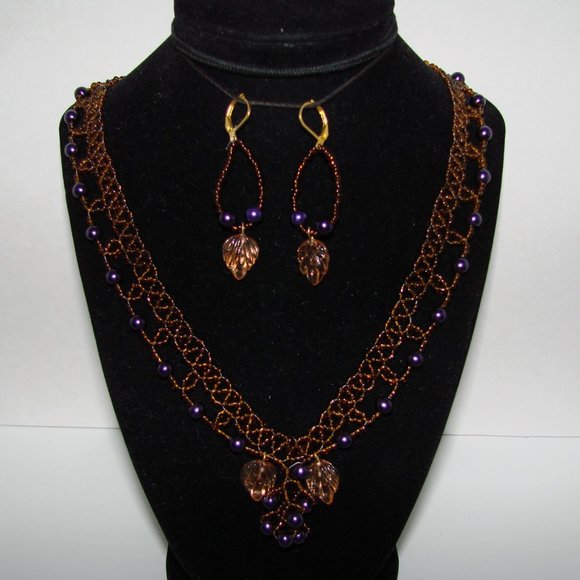 Hand Crafted | Jewelry | Intricate Grape Vine Themed Jewelry Set | Poshmark